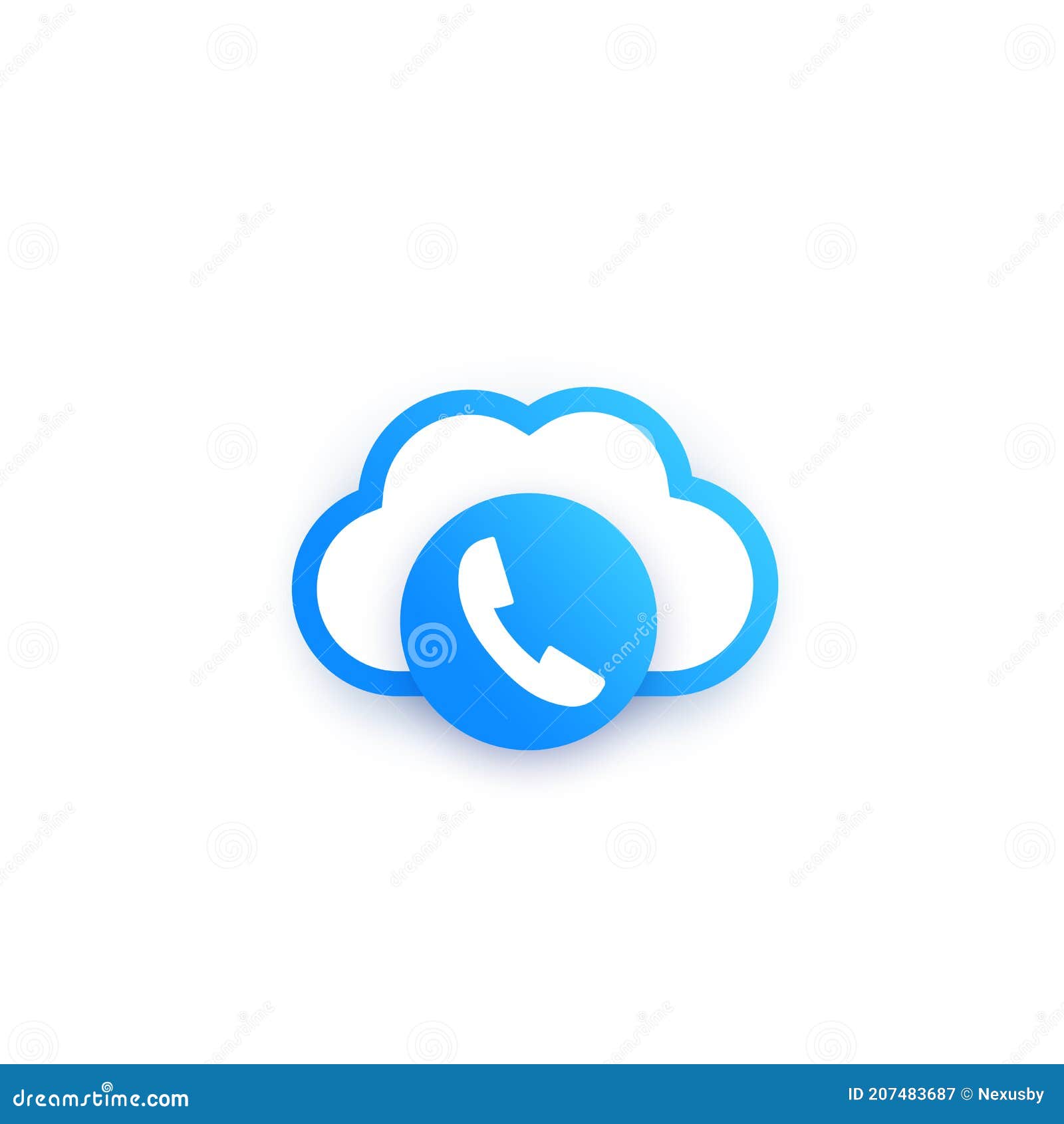 Voip Telephony Icon on White Stock Vector - Illustration of service ...