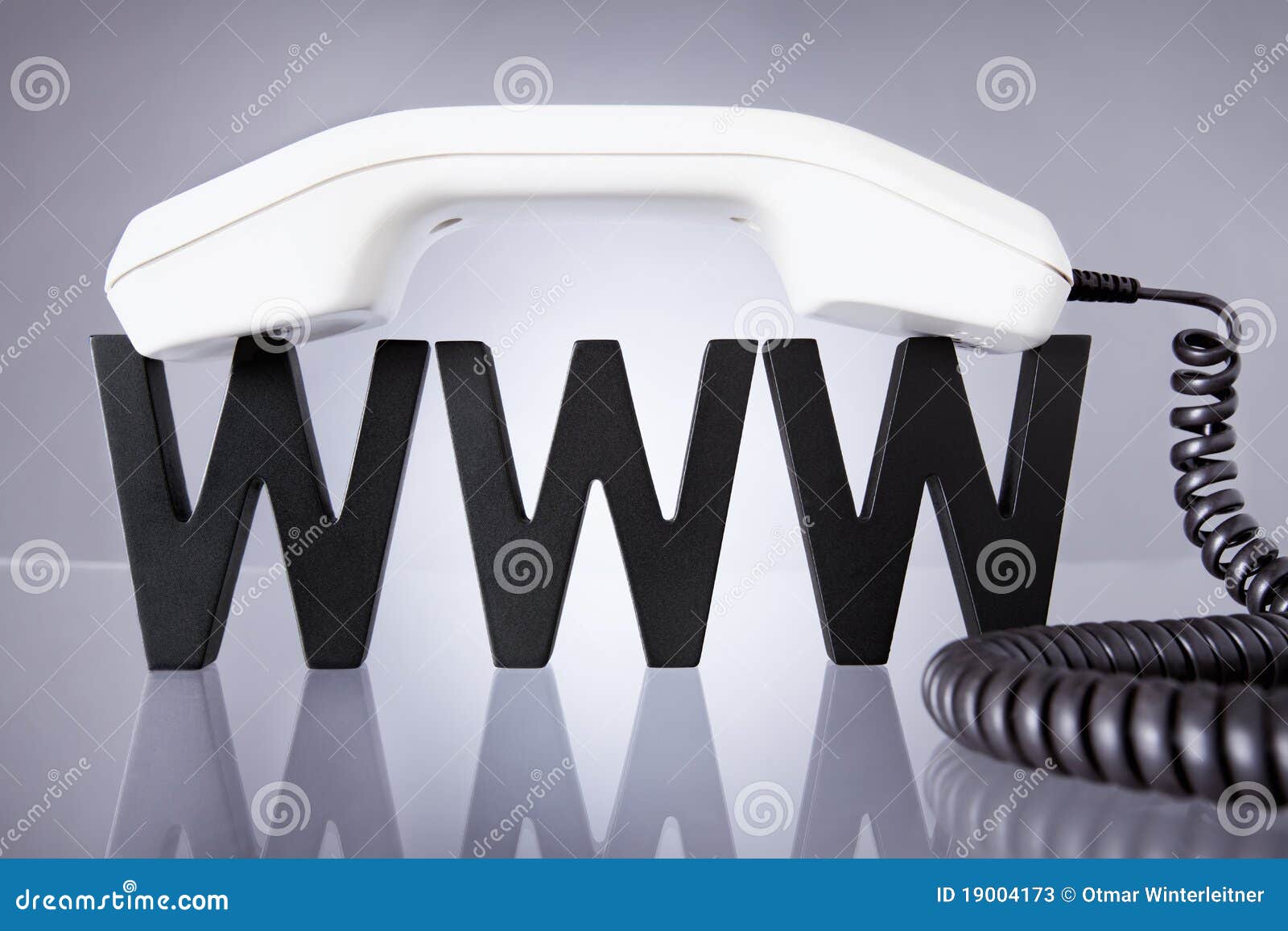 VoIP Telephony with Phone Receiver on Www. Stock Image - Image of ...