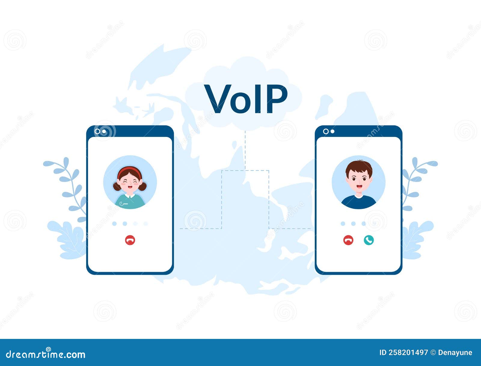 VOIP or Voice Over Internet Protocol with Telephony Scheme Technology ...