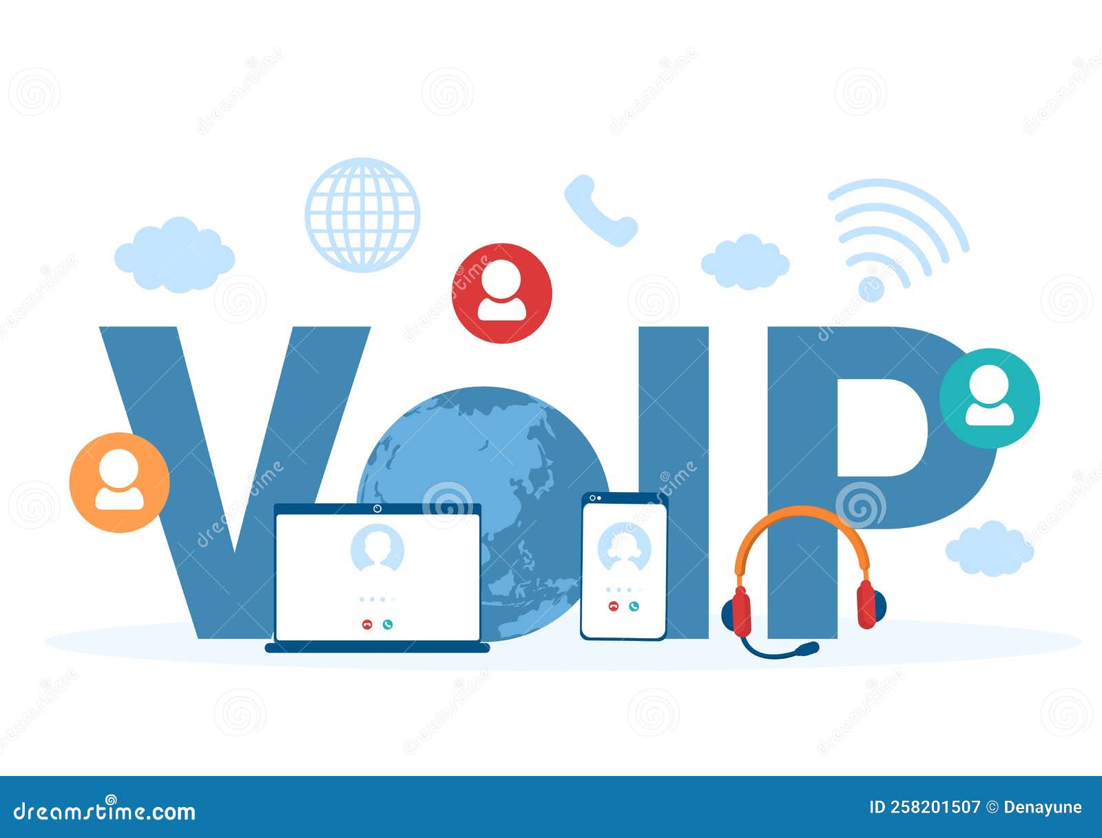 VOIP or Voice Over Internet Protocol with Telephony Scheme Technology ...
