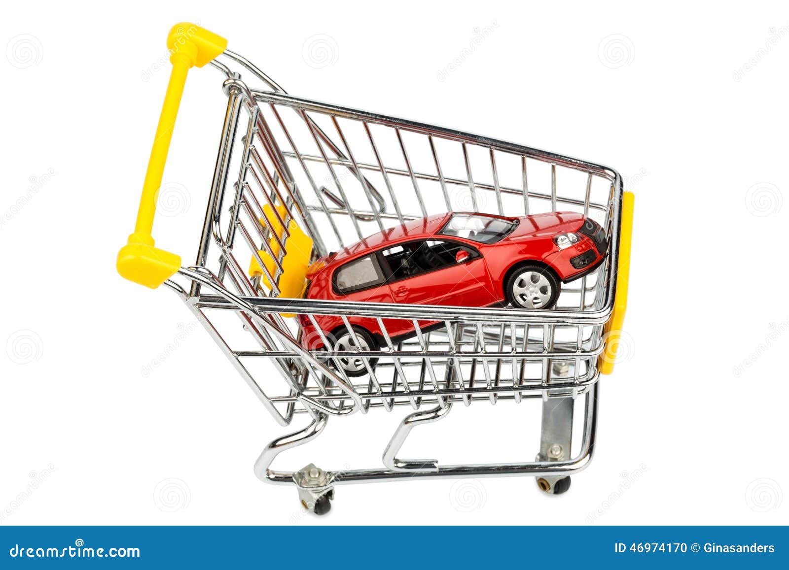 Voiture dans le caddie photo stock. Image du véhicule - 46974170
