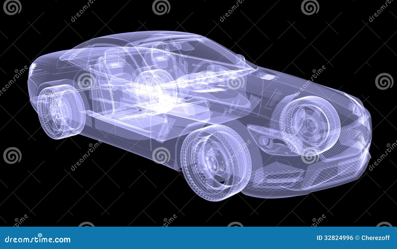 Voiture De Concept De Rayon X Illustration Stock - Illustration du ...
