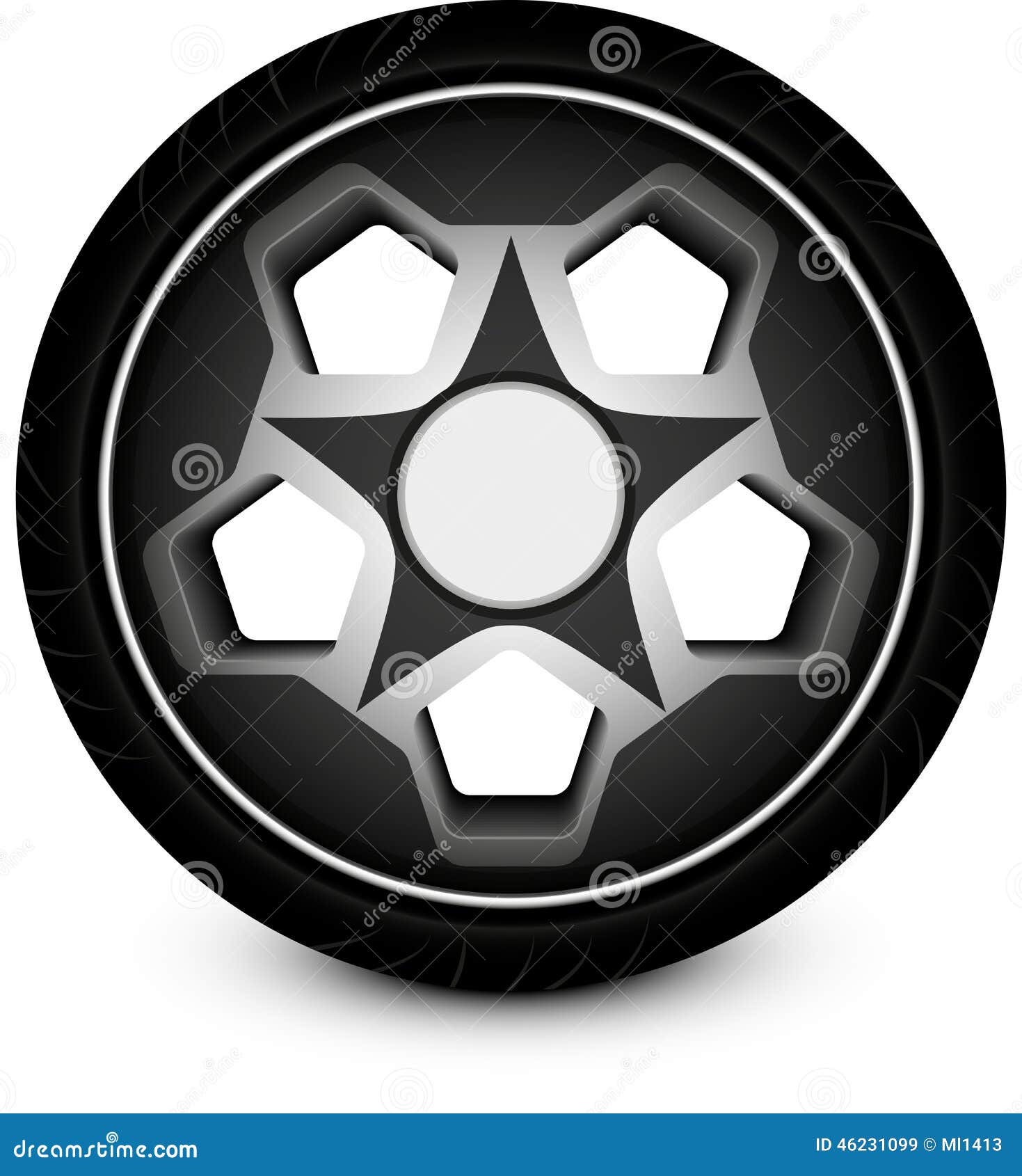 Voiture de roue illustration de vecteur. Illustration du lointain ...