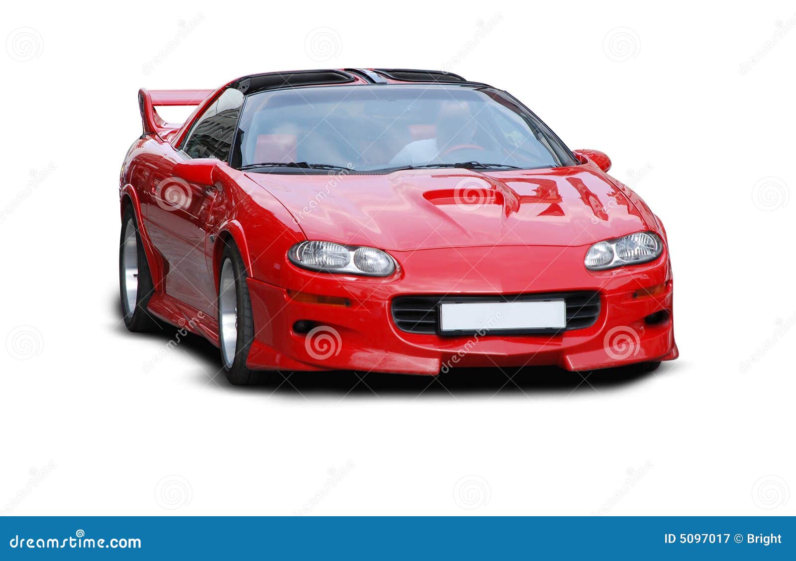 Voiture de sport rouge image stock. Image du réflexions - 5097017