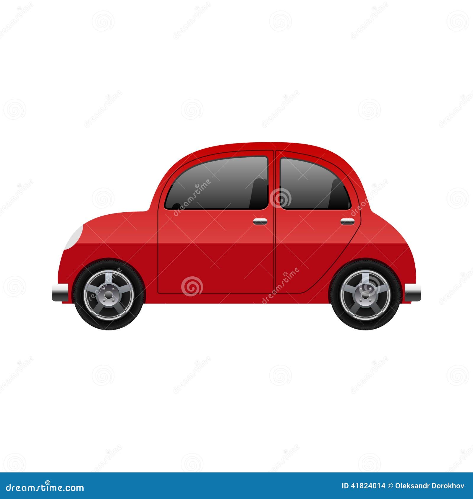 Voiture rouge illustration de vecteur. Illustration du piloter - 41824014