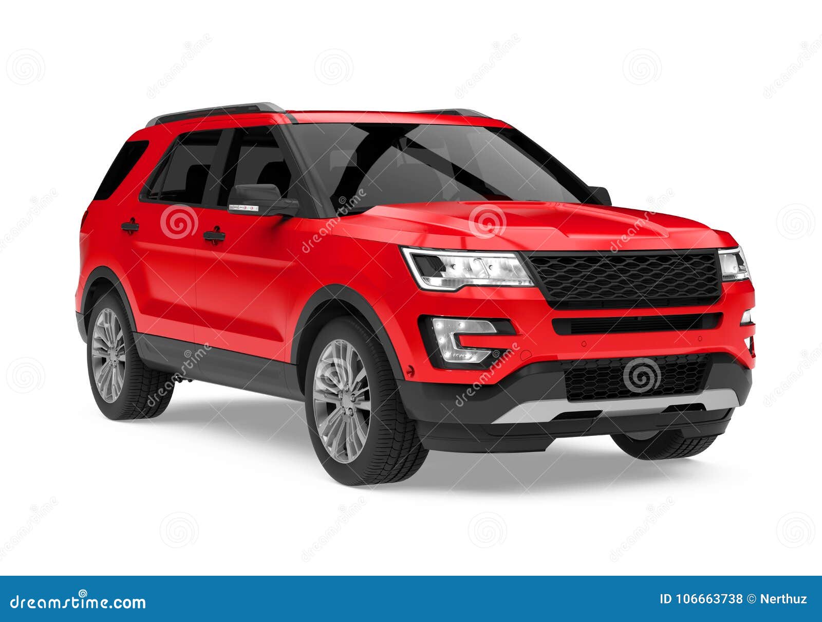 Voiture Rouge De SUV D'isolement Illustration Stock - Illustration du ...
