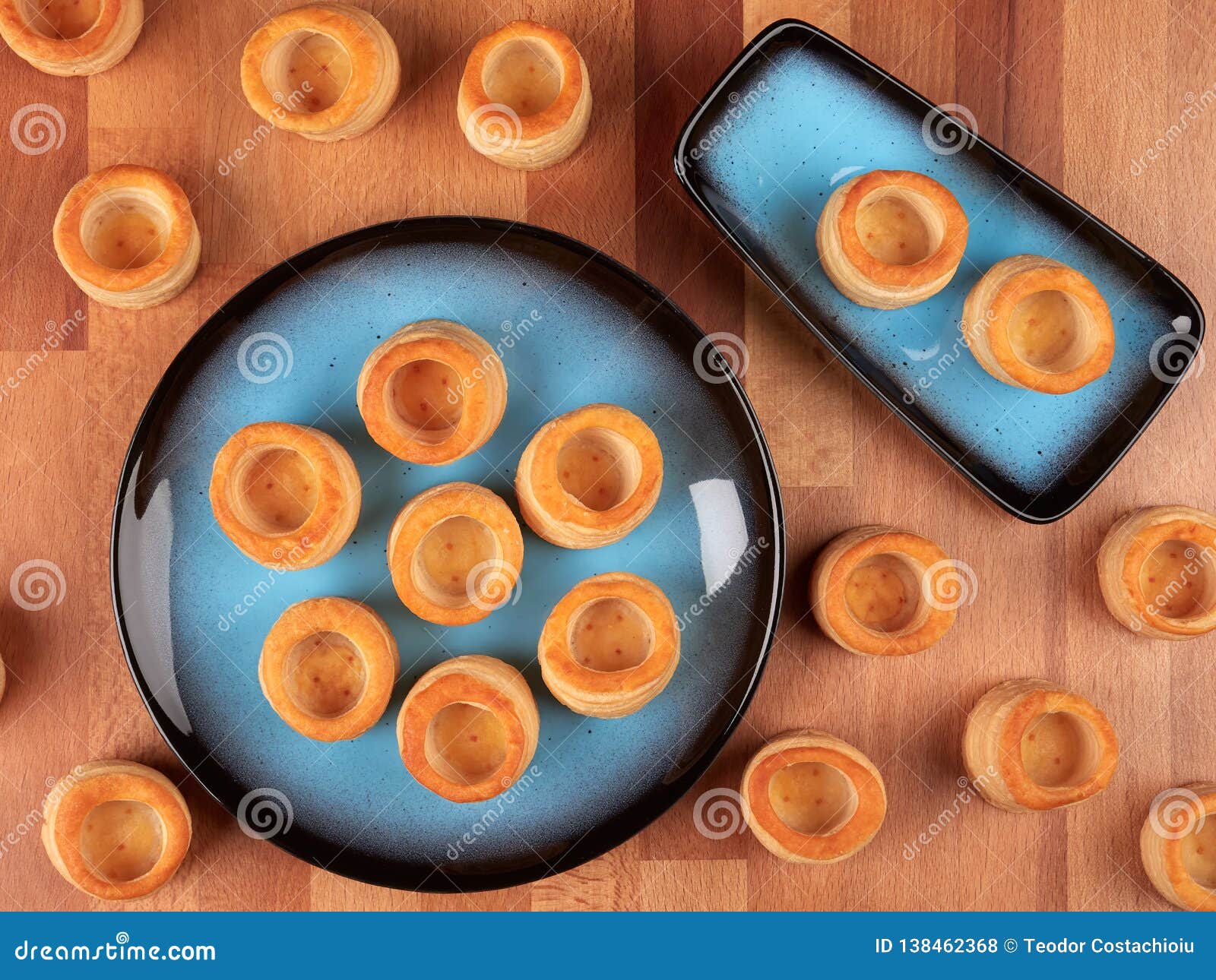 Vol-au-vent: Empty Puff Pastry Shells Royalty-Free Stock Image ...
