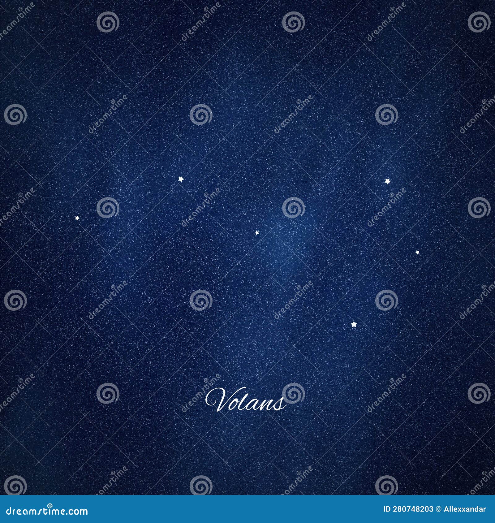 Volans Constellation, Cluster of Stars, Flying Fish Stock Image - Image ...