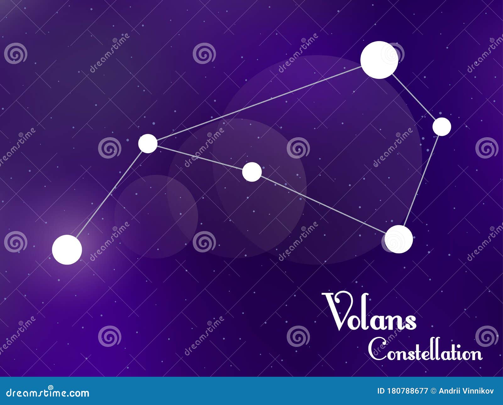 Volans Constellation. Starry Night Sky. Cluster of Stars, Galaxy. Deep ...
