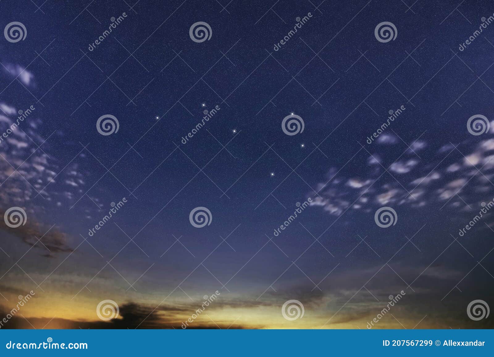 Volans Star Constellation, Night Sky, Cluster of Stars, Deep Space ...