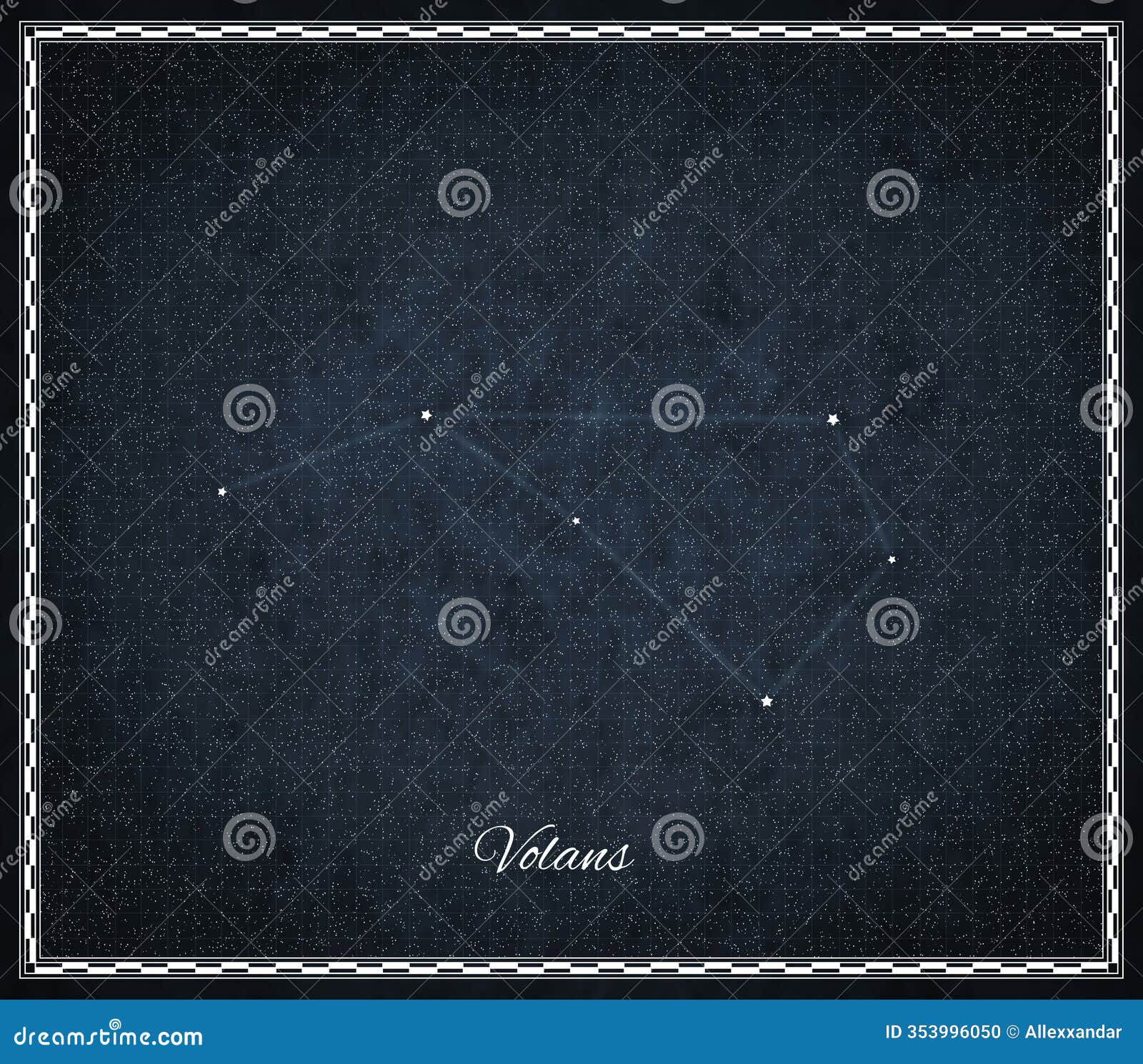 Volans Star Constellation, Brightest Stars , Flying Fish Royalty-Free ...