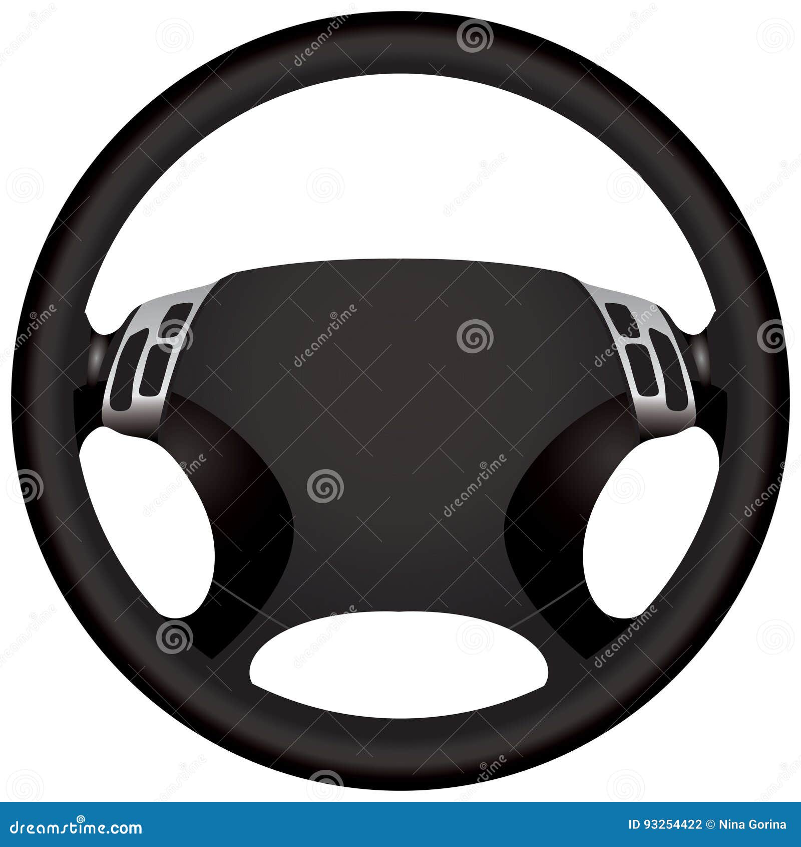 Volante moderno del coche ilustración del vector. Ilustración de ...