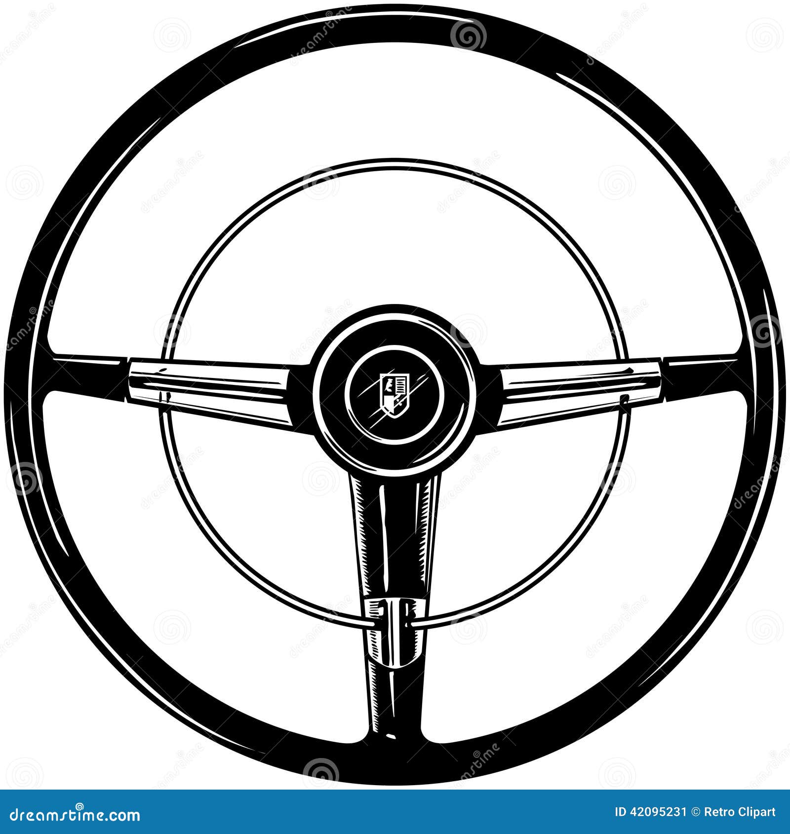 Volante retro ilustración del vector. Ilustración de transporte - 42095231