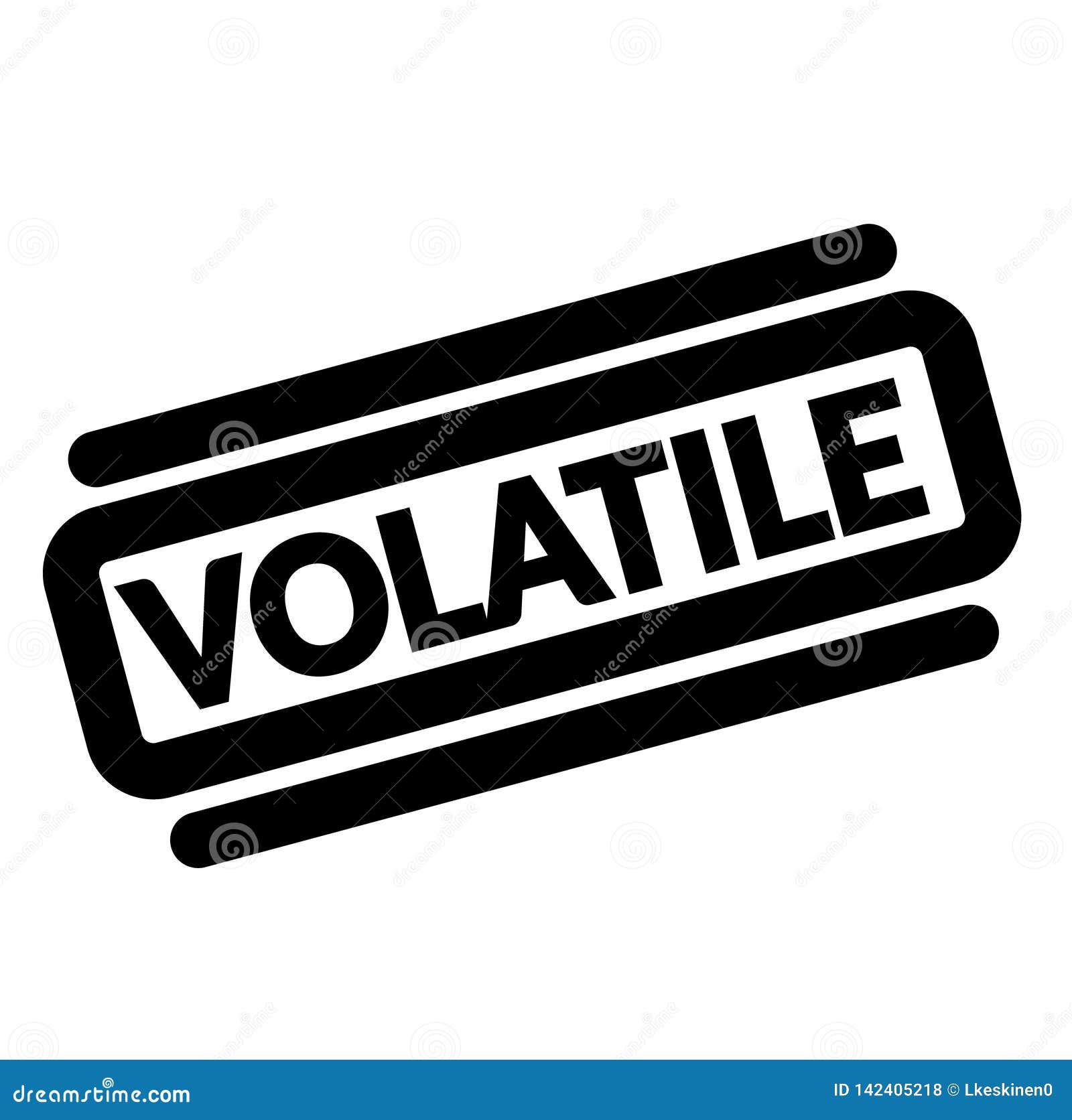 Volatile black stamp stock vector. Illustration of unsteady - 142405218