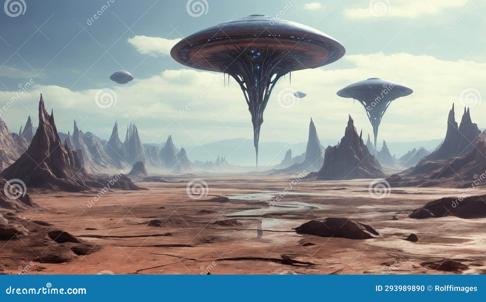 Strange Alien Monster With Transverse Mouth And Many Eyes, Vector ...