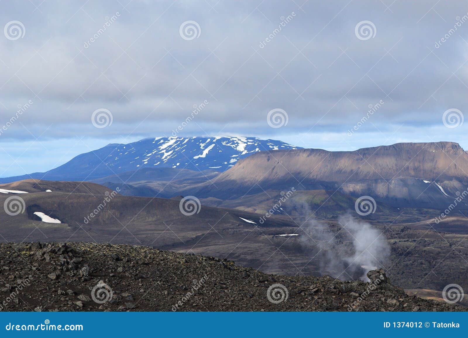 Volcan actif en Islande photo stock. Image of géologie - 1374012