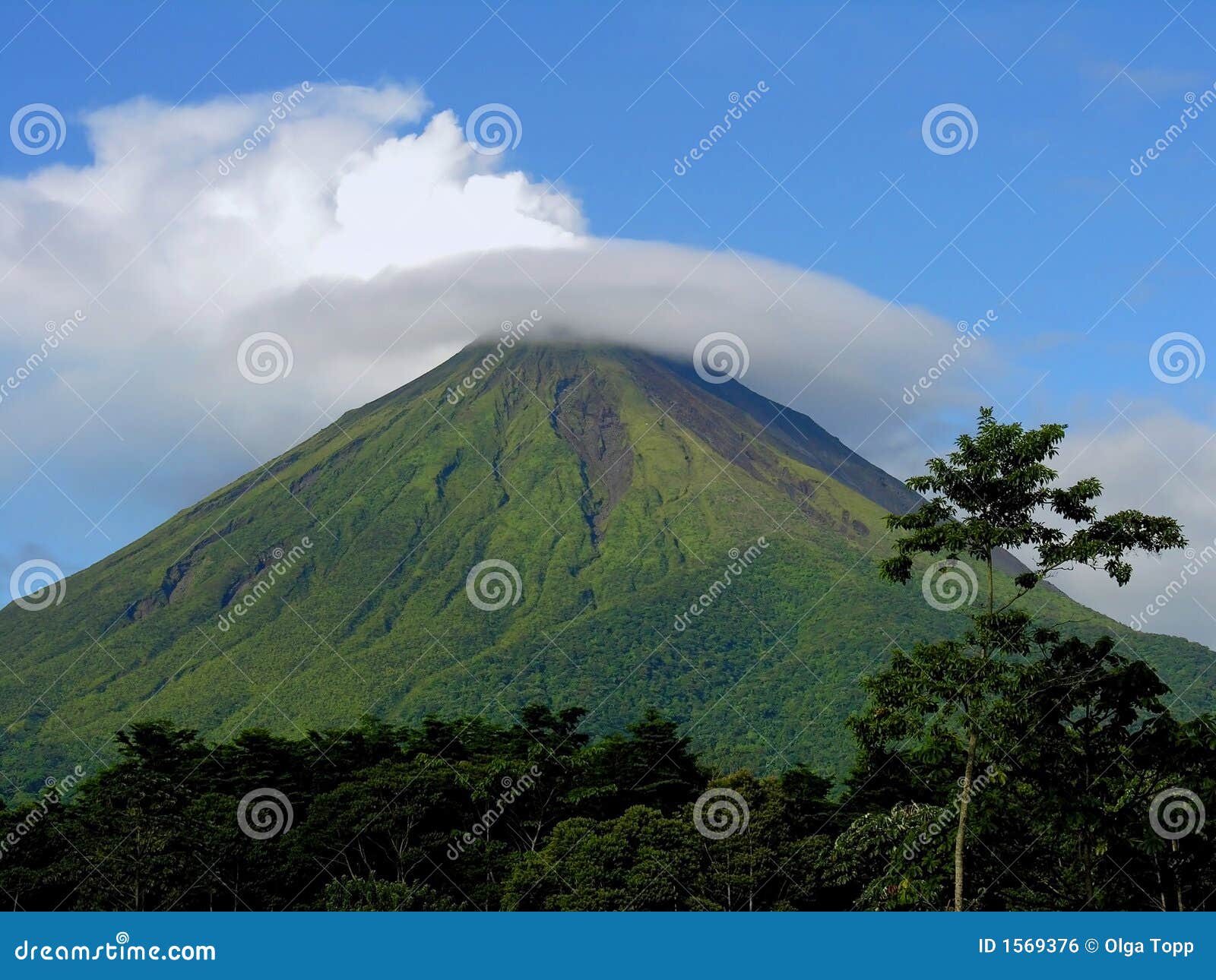 Volcan Arenal, Costa Rica stock photo. Image of lava, landscape - 1569376