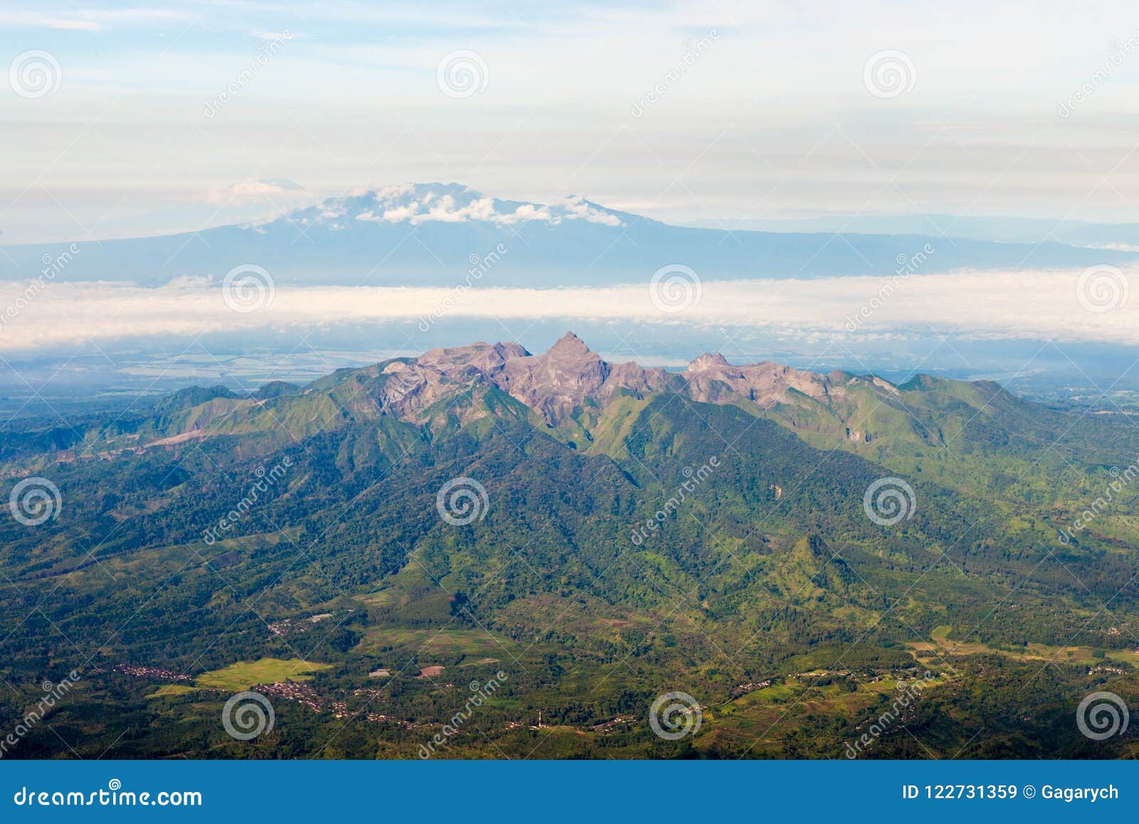Volcan De Kelud, Vue De Montagne De Buthak Chez Java Image stock ...