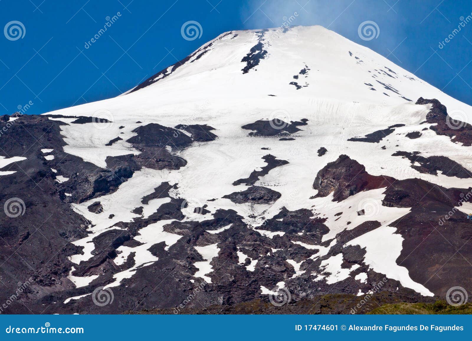 Volcan De Villarica Au Chili Image stock - Image du horizontal, actif ...