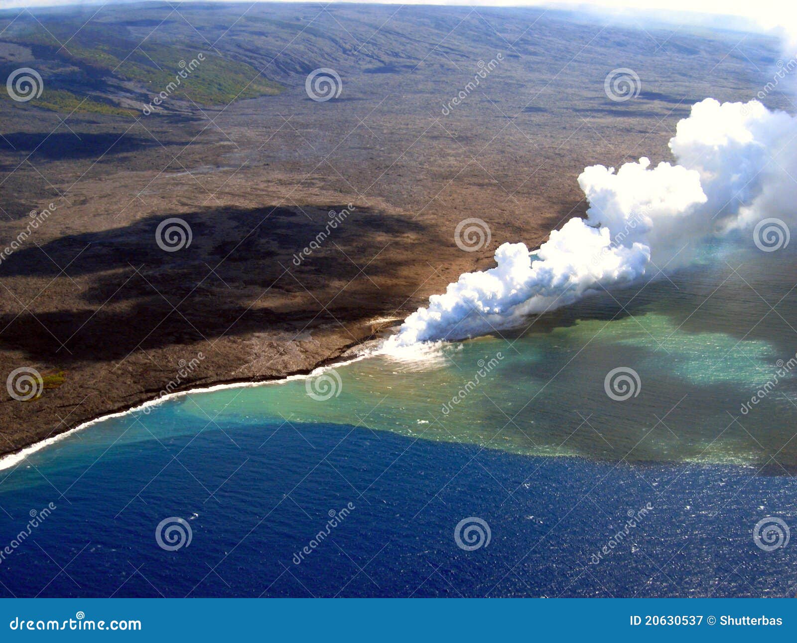 Volcanic action stock image. Image of flows, destructive - 20630537