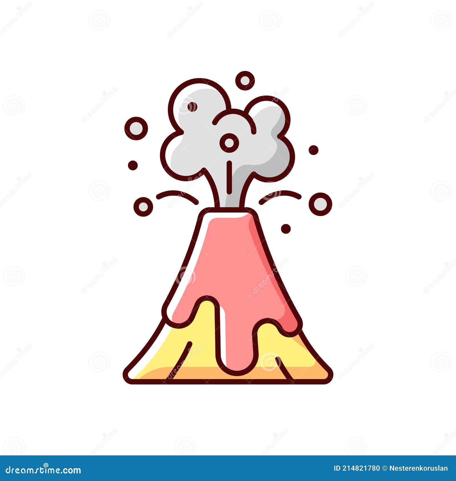 Volcanic Activity RGB Color Icon Stock Vector - Illustration of logo ...