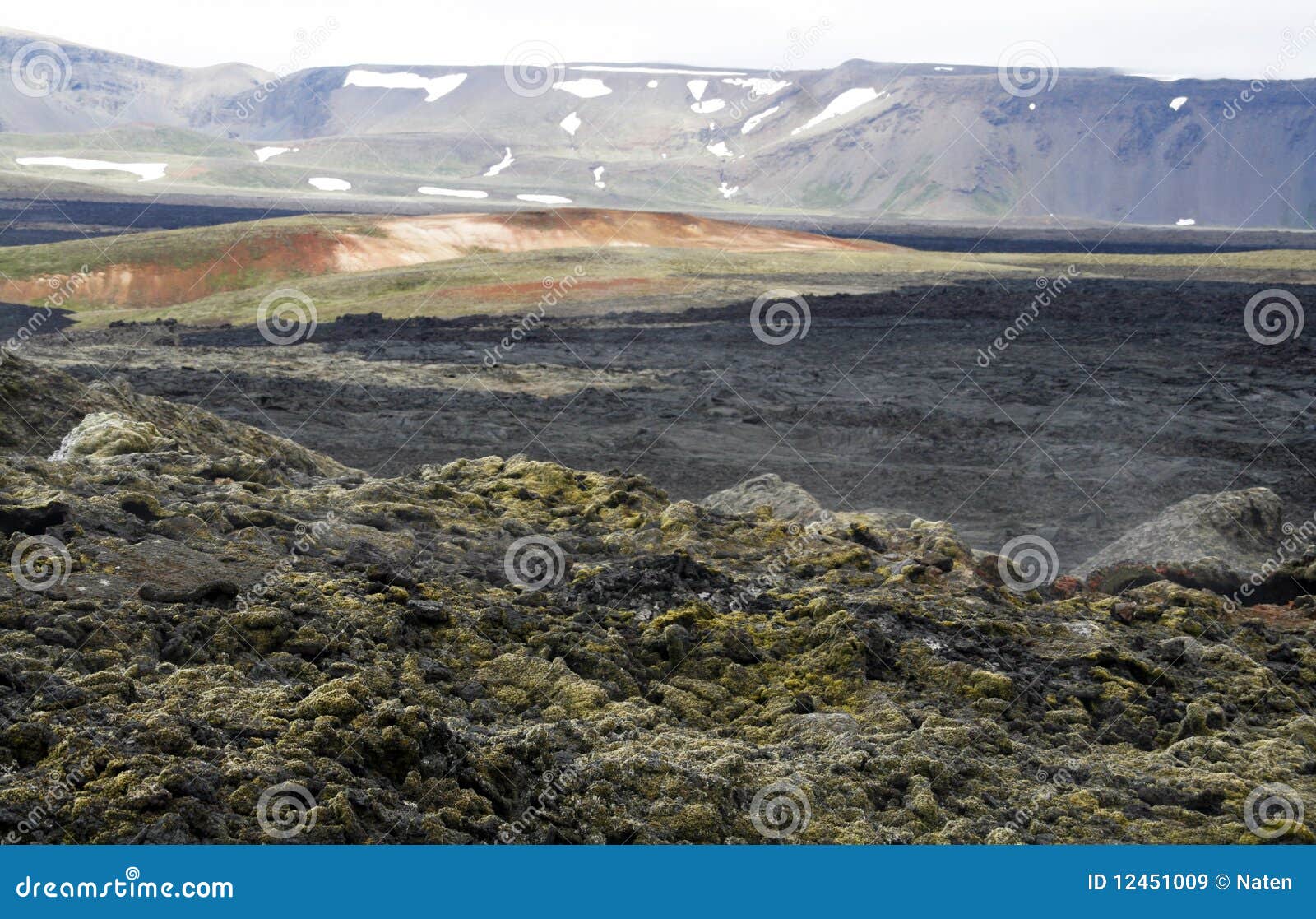 Volcanic area stock image. Image of iceland, moss, black - 12451009