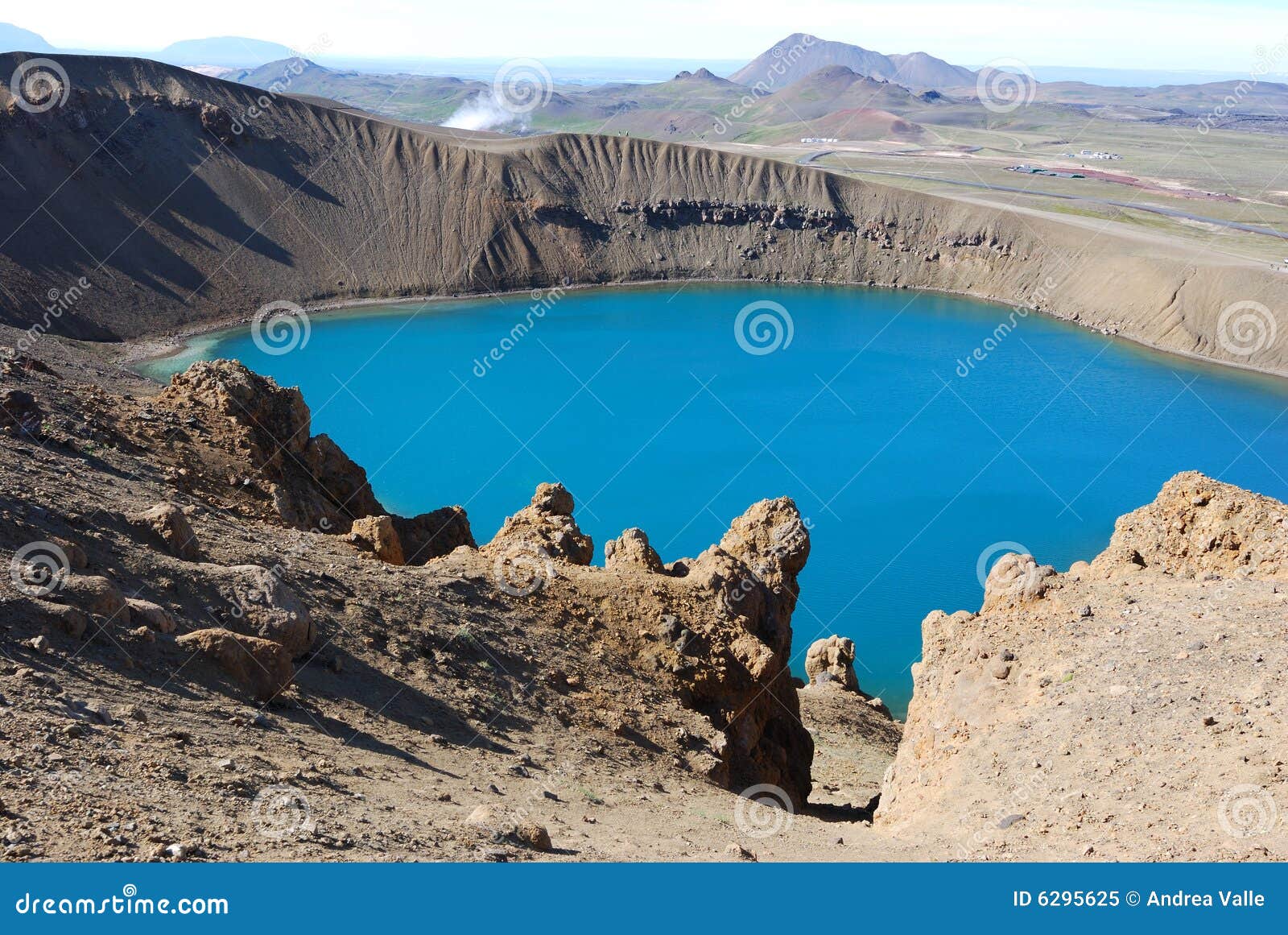 Volcanic area stock image. Image of geothermal, lava, iceland - 6295625