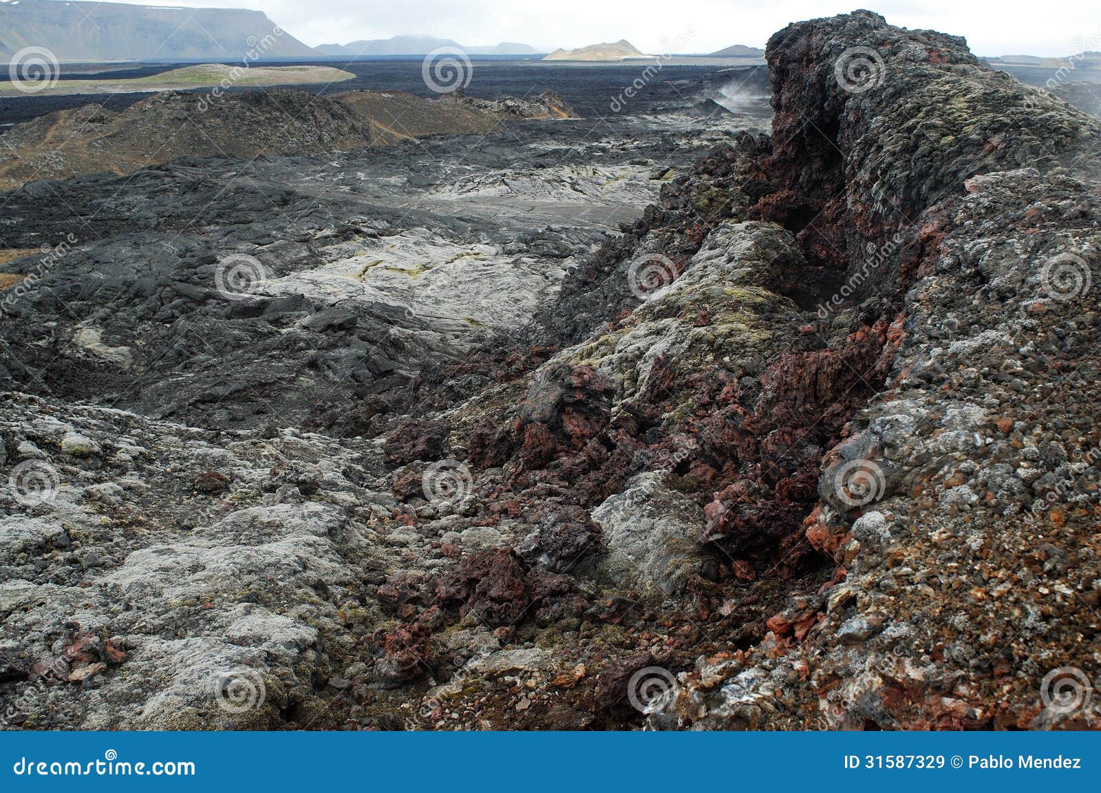 Volcanic Area of Krafla, North of Iceland Stock Image - Image of black ...
