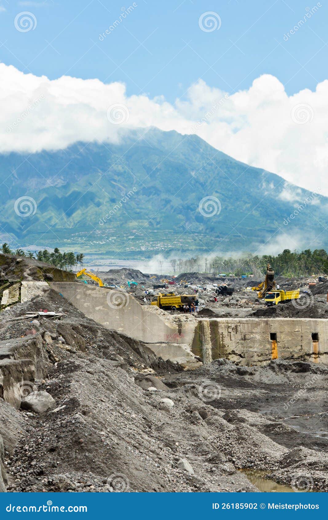 Volcanic Ash Mining Indonesia Editorial Photography - Image of volcano ...