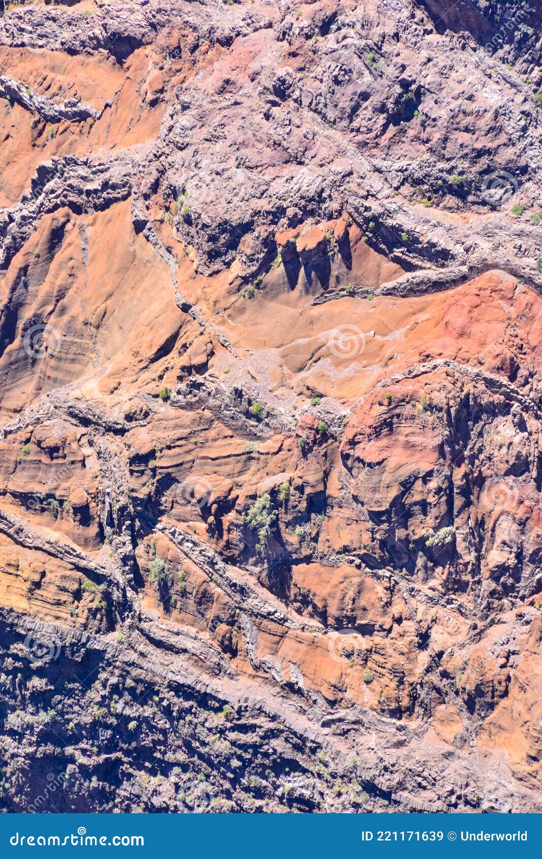 Volcanic Basaltic Rock Formation Stock Image - Image of canary, stone ...