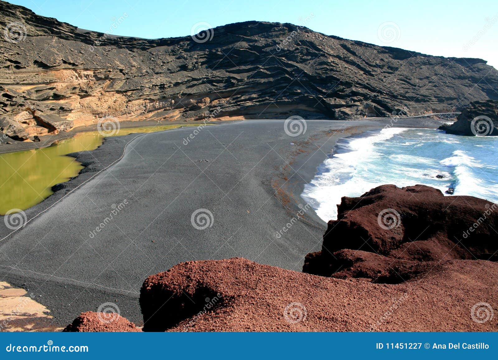 Volcanic beach stock image. Image of geologic, beach - 11451227