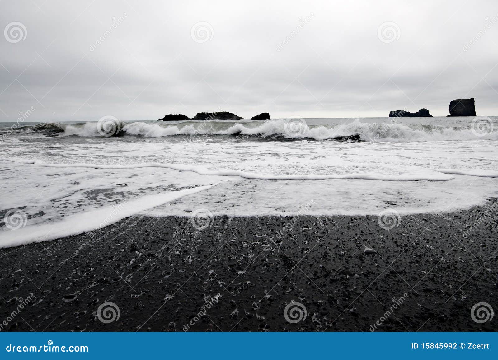 Volcanic beach stock photo. Image of white, tossed, atmosphere - 15845992