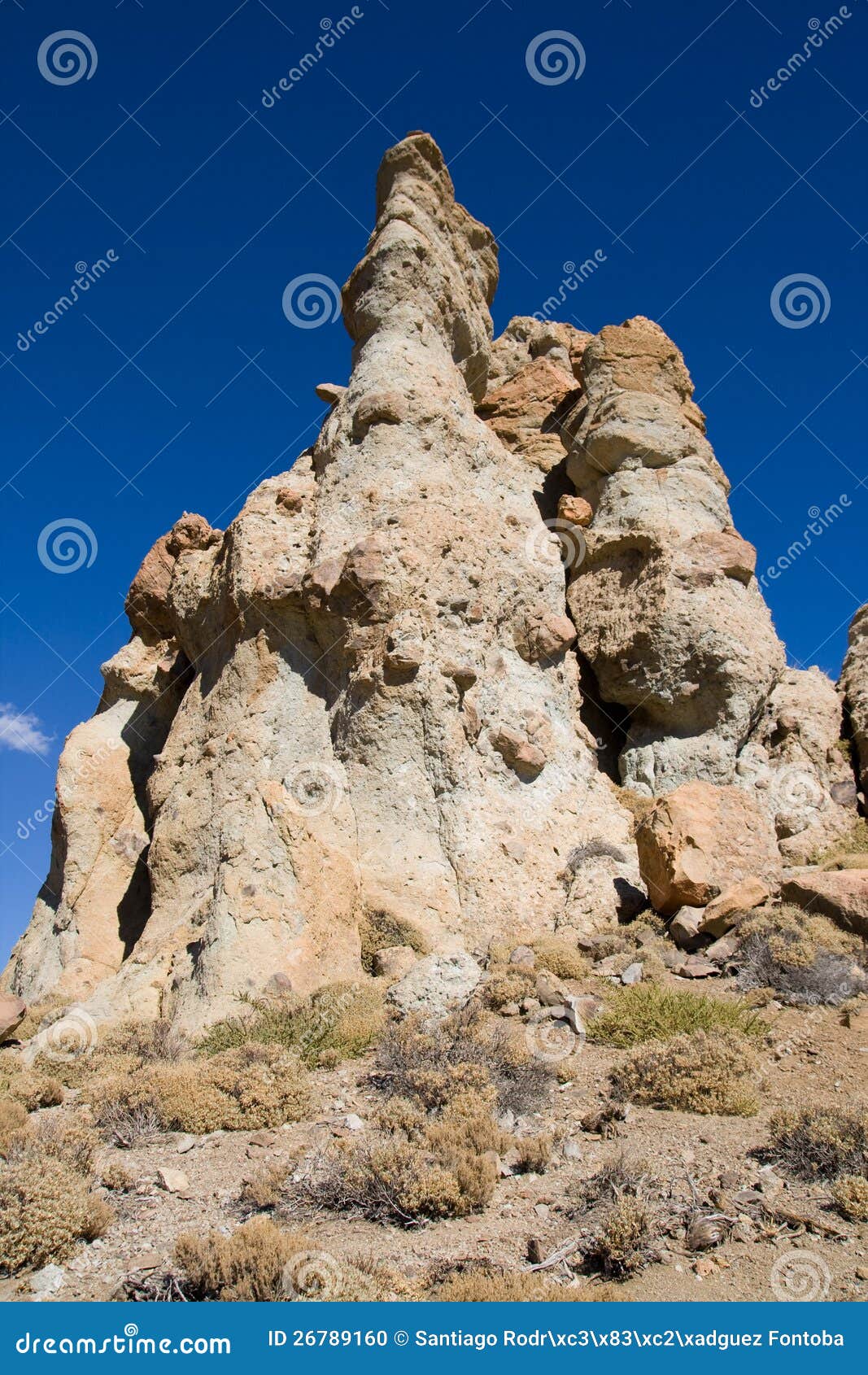 Volcanic Chimney With Escaping Smoke And Gases On The Crater Wall Of ...