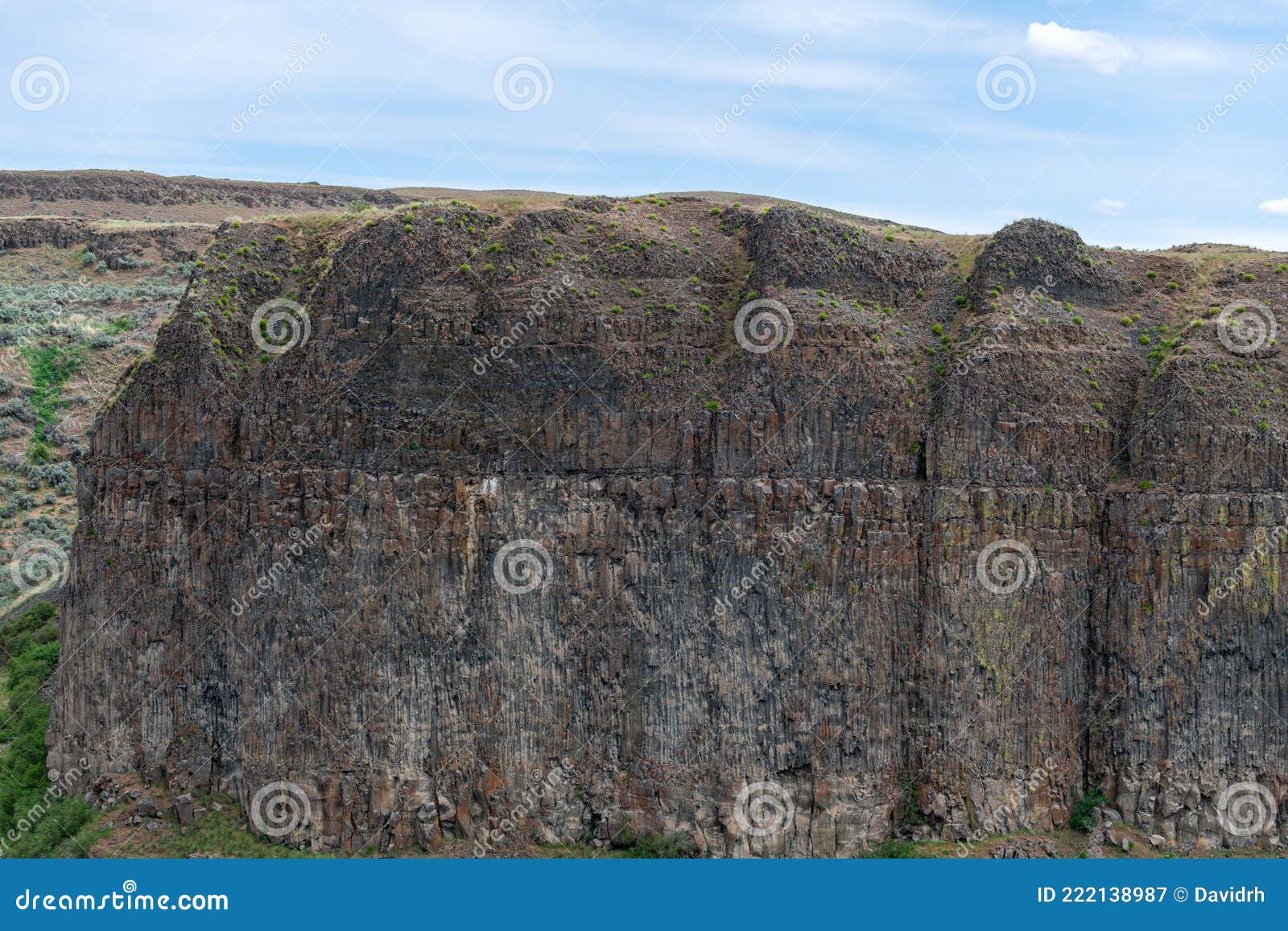 Volcanic Cliffs at Palouse Falls State Park, Washington, USA Stock ...