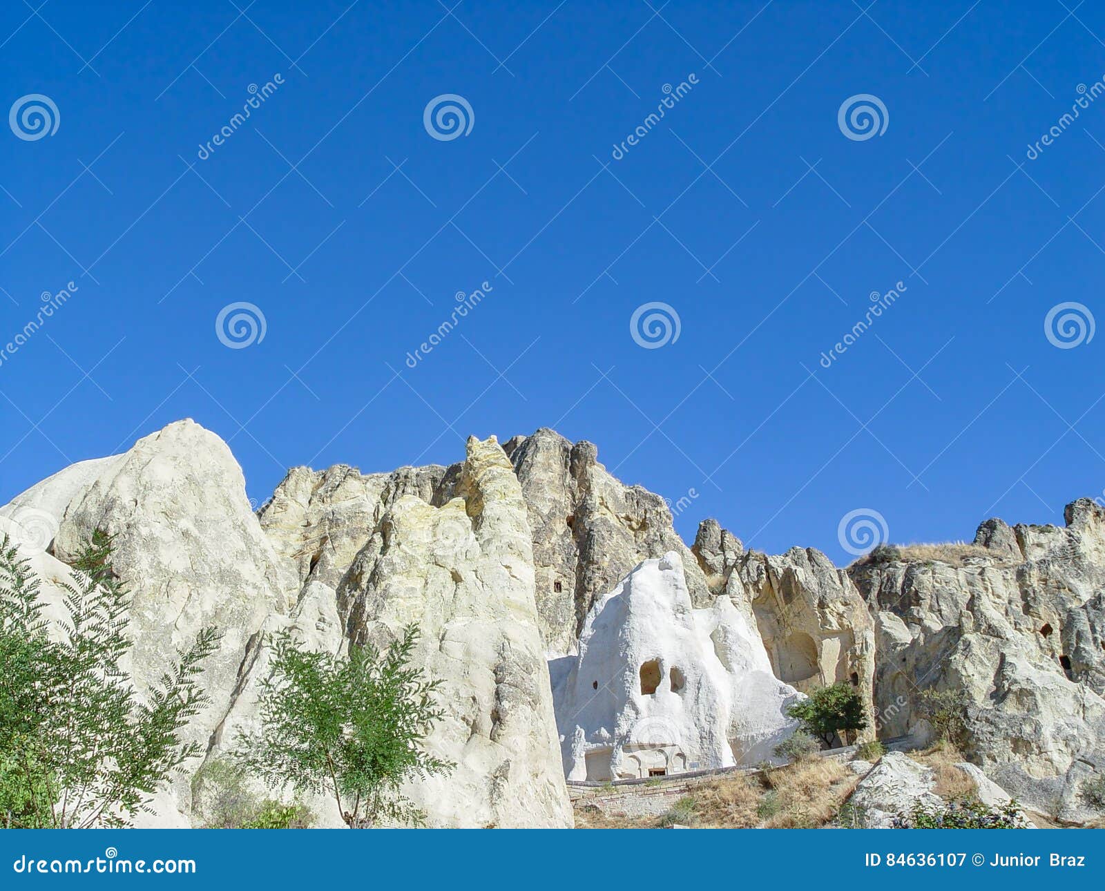 Volcanic Cliffs and Rock Formations at Cappadocia Stock Image - Image ...
