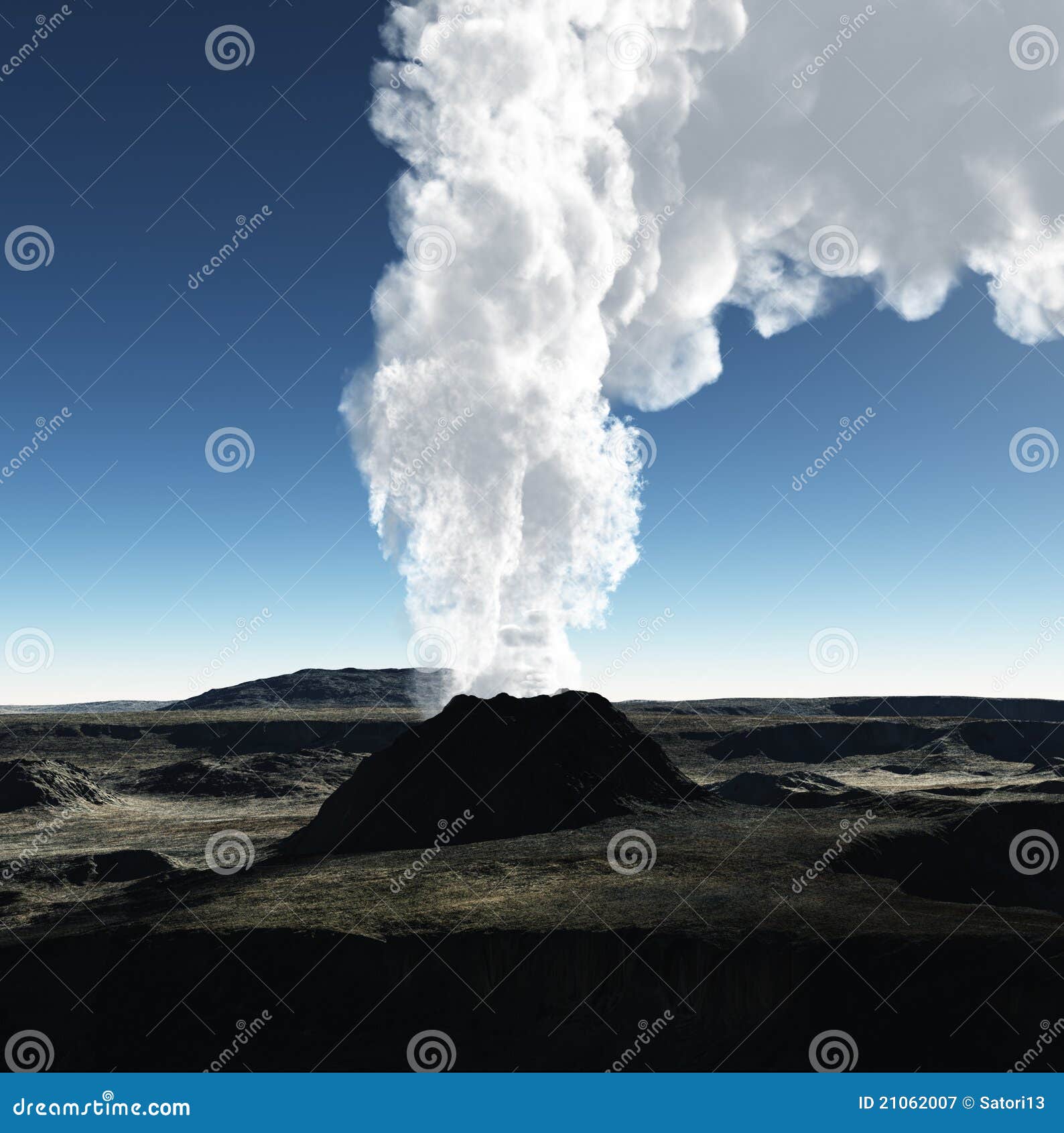Volcanic crater stock illustration. Illustration of nature - 21062007