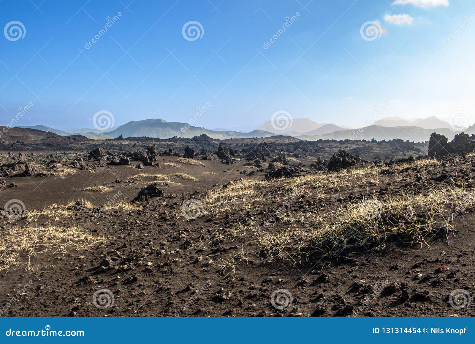 Volcanic desert landscape stock photo. Image of iceland - 131314454