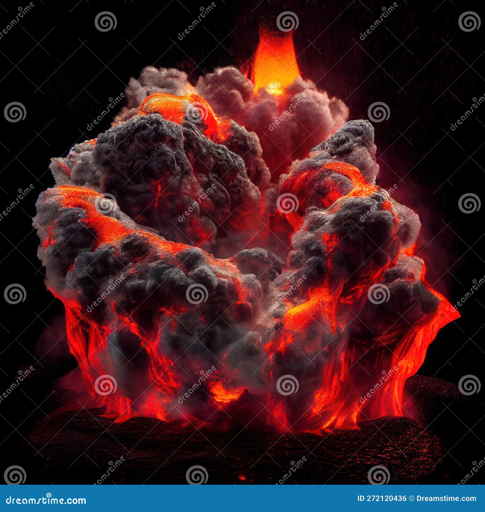 Volcanic Eruption Explosion. AI Render. Stock Photo - Image of erupting ...