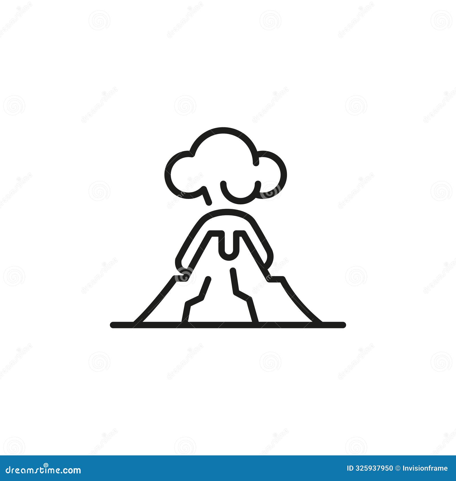Volcanic Eruption Icon stock illustration. Illustration of ...