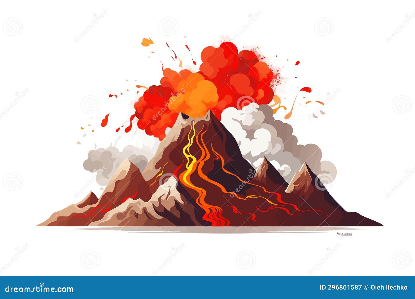 Volcanic Eruption Vector Flat Minimalistic Isolated Illustration Stock ...