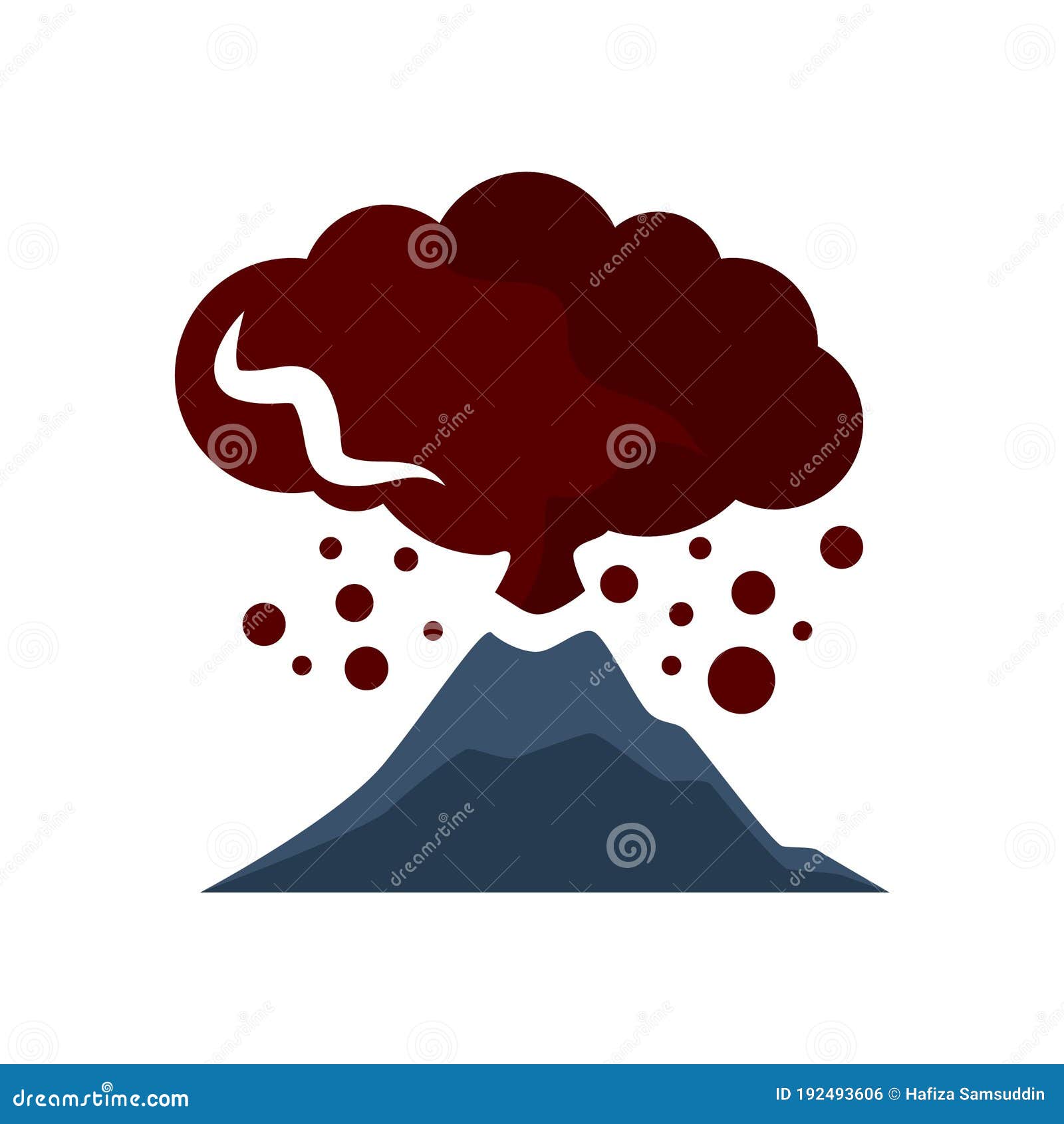 Volcanic Eruption. Vector Illustration Decorative Design Stock Vector ...