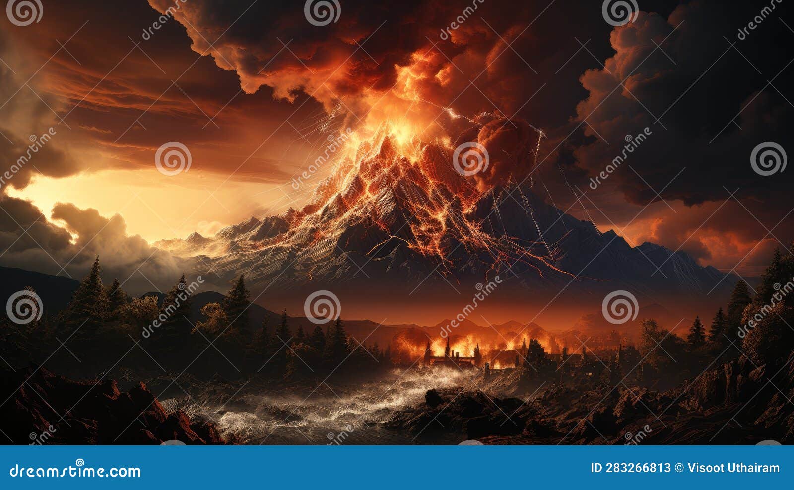 Volcanic Eruption, Eruption Volcano Exploding Volcano Disaster, Powder ...