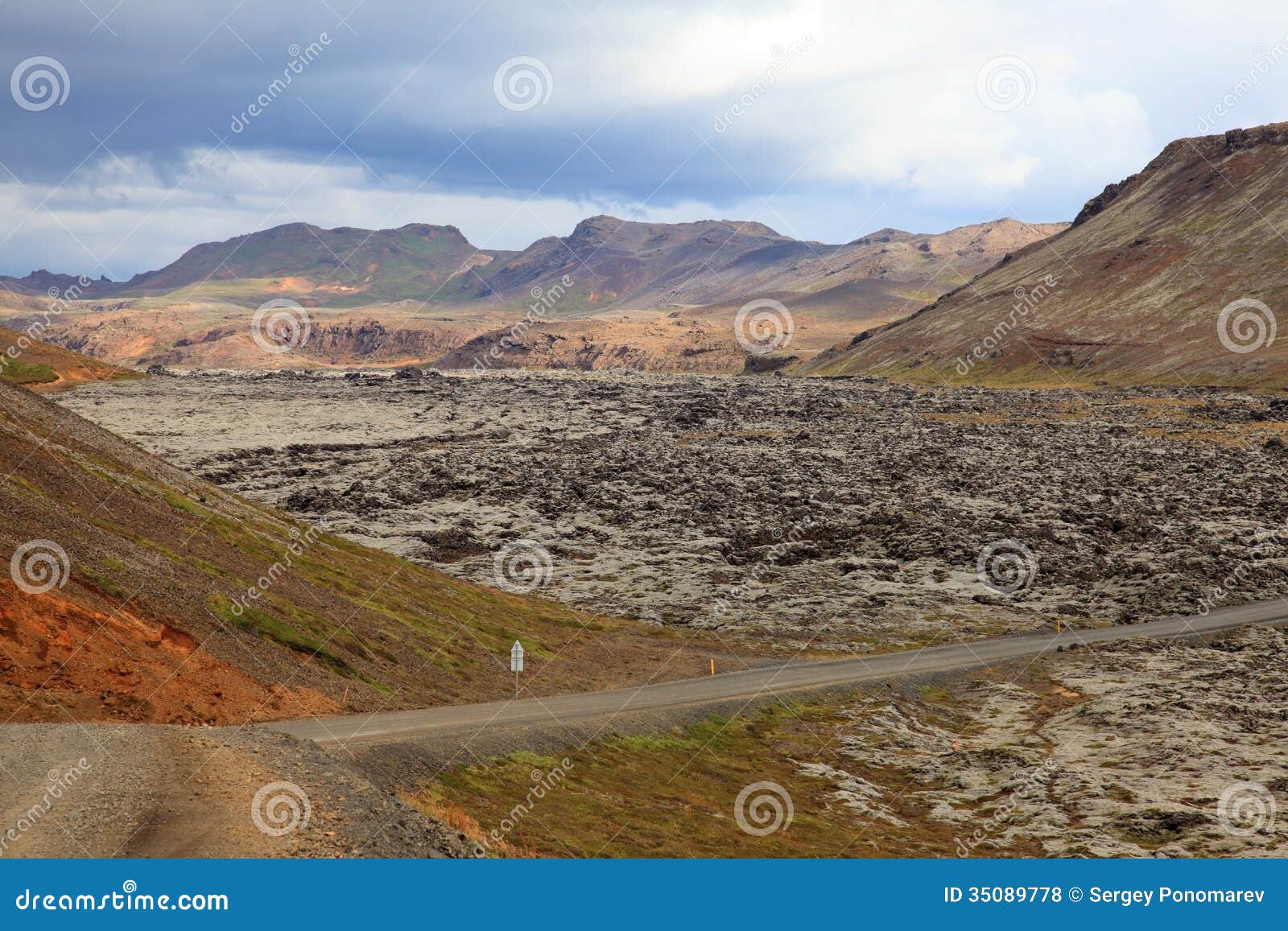 Volcanic field stock photo. Image of field, idyllic, lava - 35089778