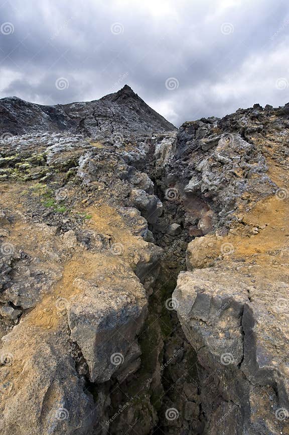 Volcanic Fissure stock image. Image of sulfur, hellgeothermal - 6128587