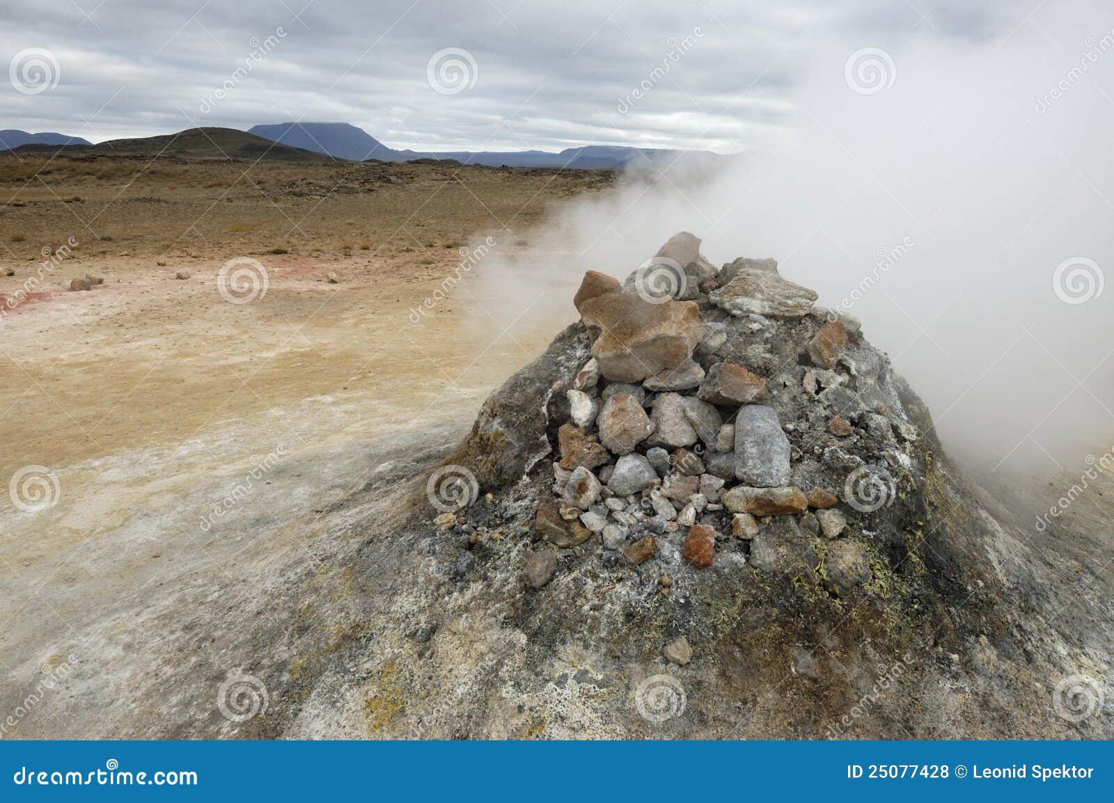 Volcanic fumarole, Iceland stock photo. Image of boiling - 25077428