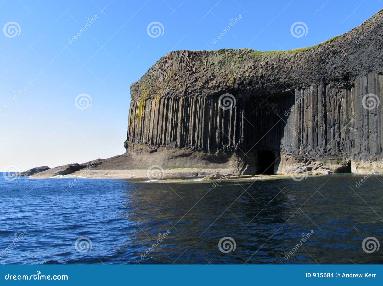 Volcanic Island with Basalt Columns Stock Photo - Image of plagioclase ...