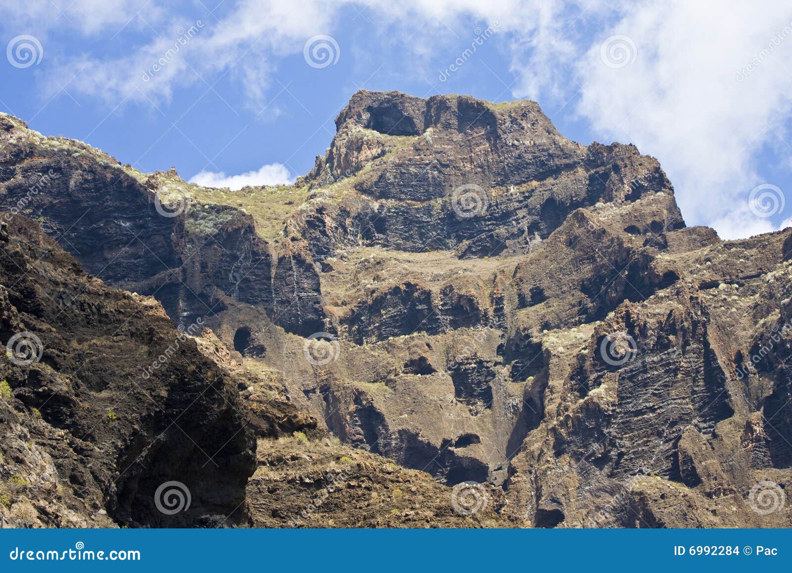 Volcanic landscape stock photo. Image of peak, lava, rock - 6992284