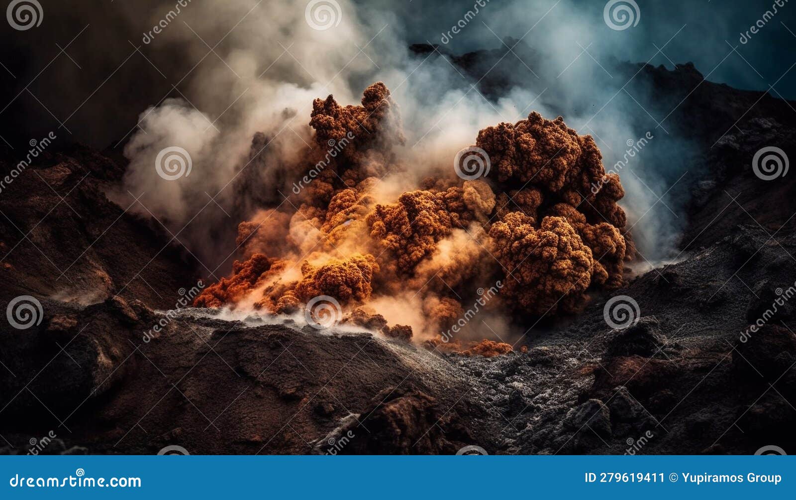 Volcanic Landscape Erupts, Destroying Physical Structure and Polluting ...