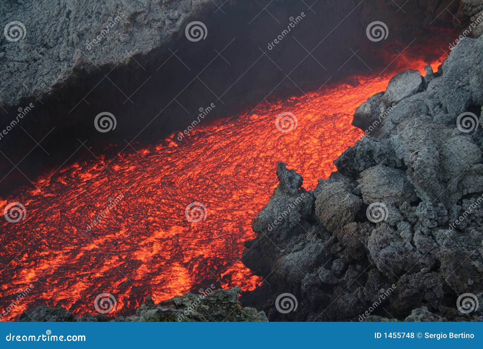 Volcanic lava flow editorial stock photo. Image of outdoor - 1455748