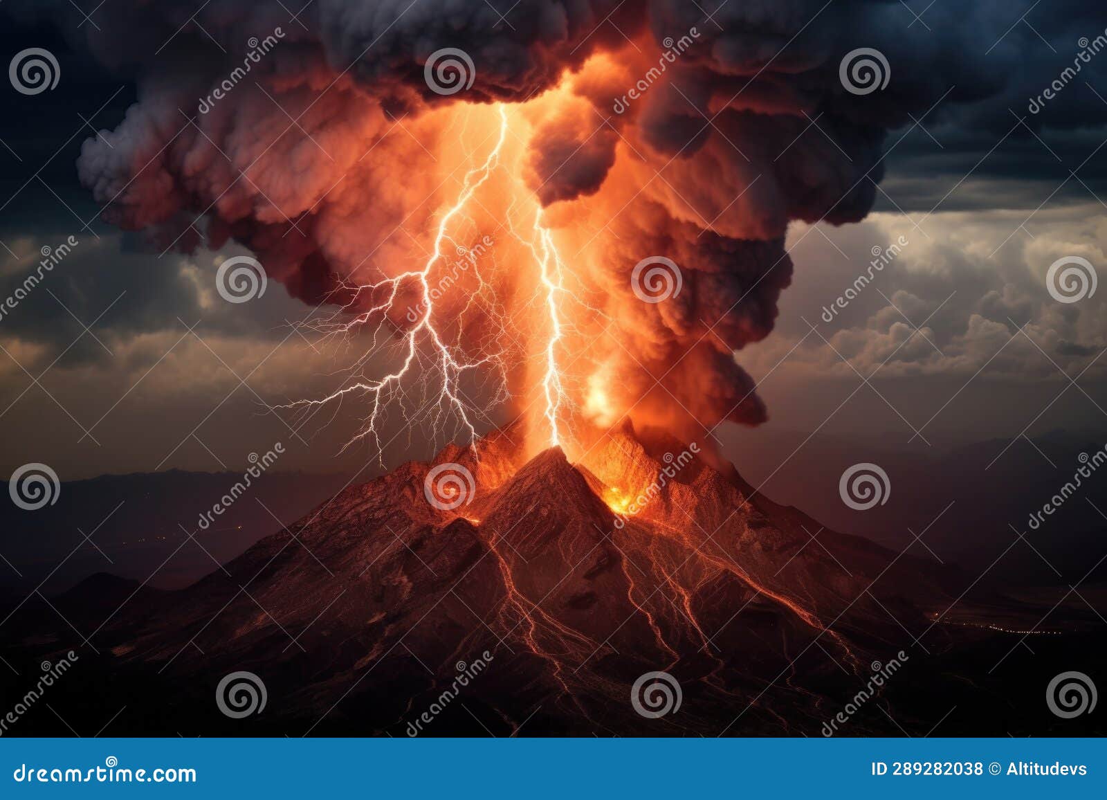 Volcanic Lightning Is An Electrical Discharge Caused By A Volcanic ...